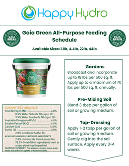 Gaia Green Organic All Purpose Fertilizer 4-4-4 - Happy Hydro