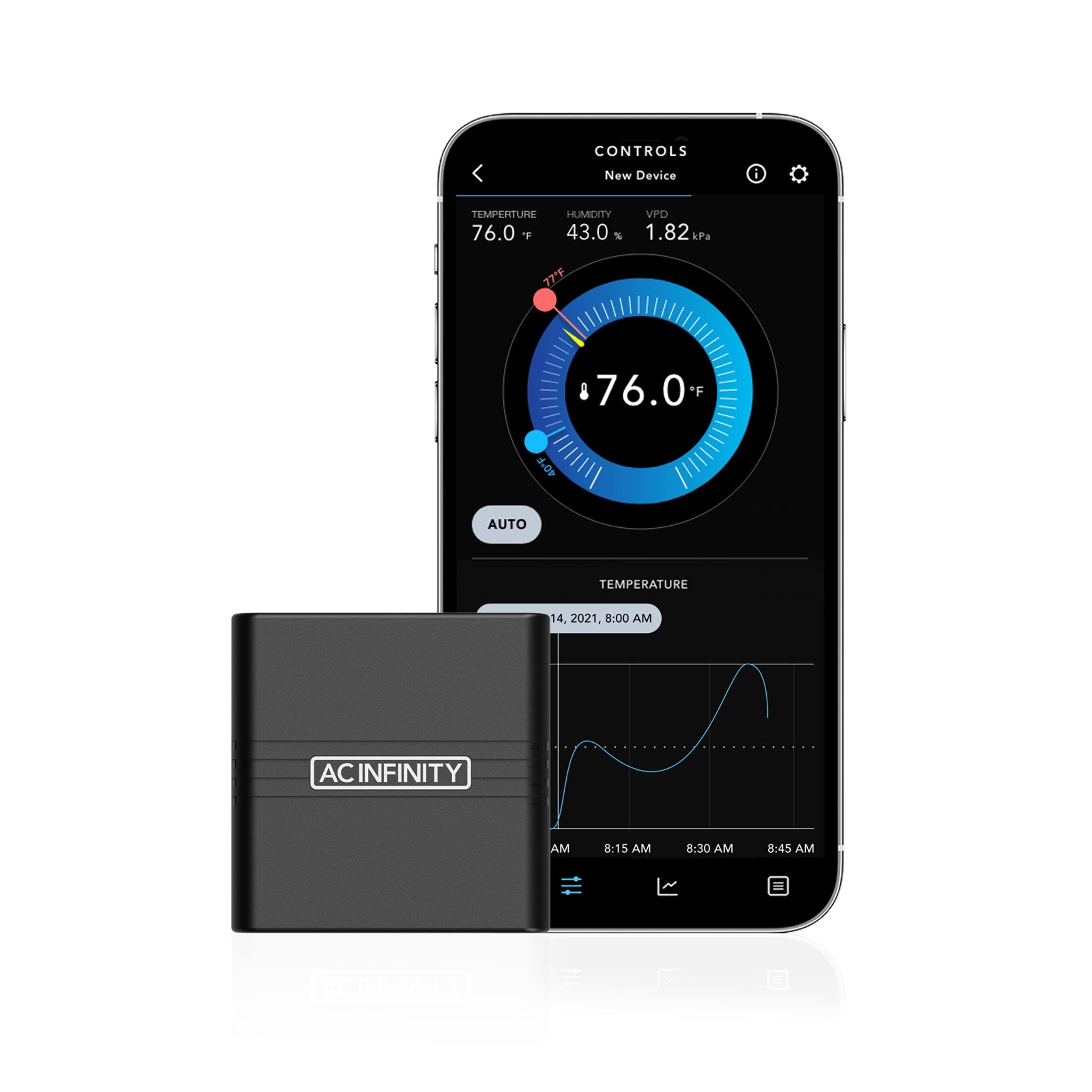 AC Infinity CloudCom Mini A2 Hygrometer, Integrated Sensor Probe ...