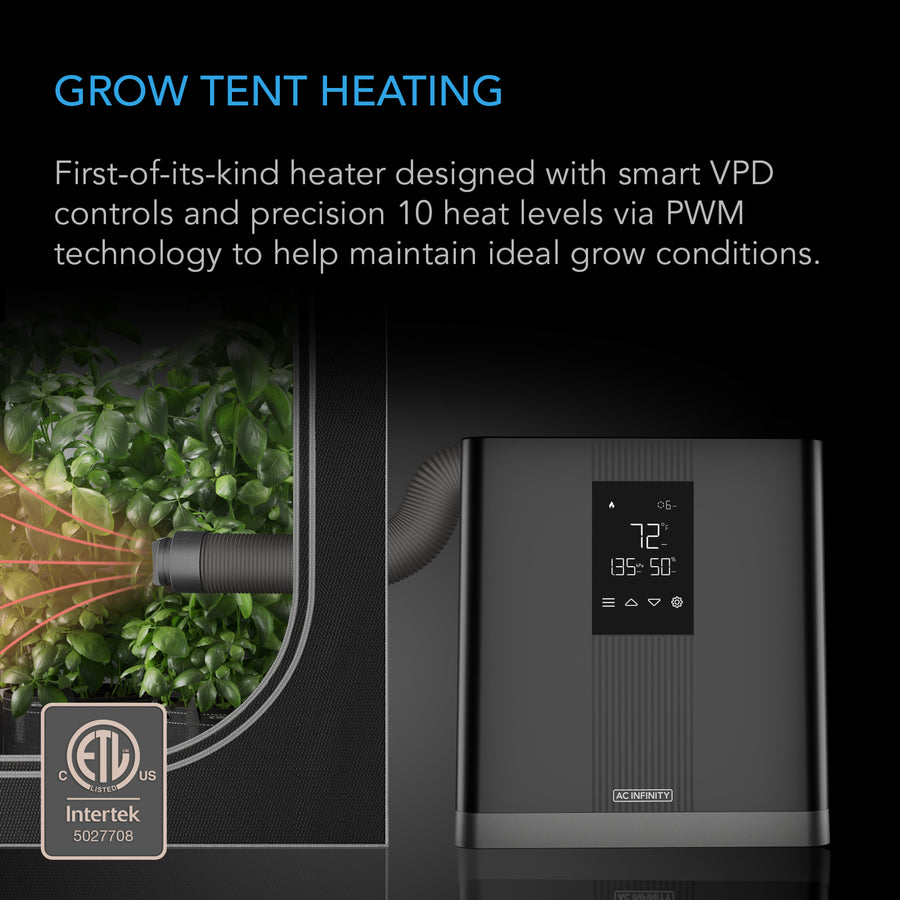AC Infinity THERMOFORGE T3 Smart Grow Tent Heater - Happy Hydro