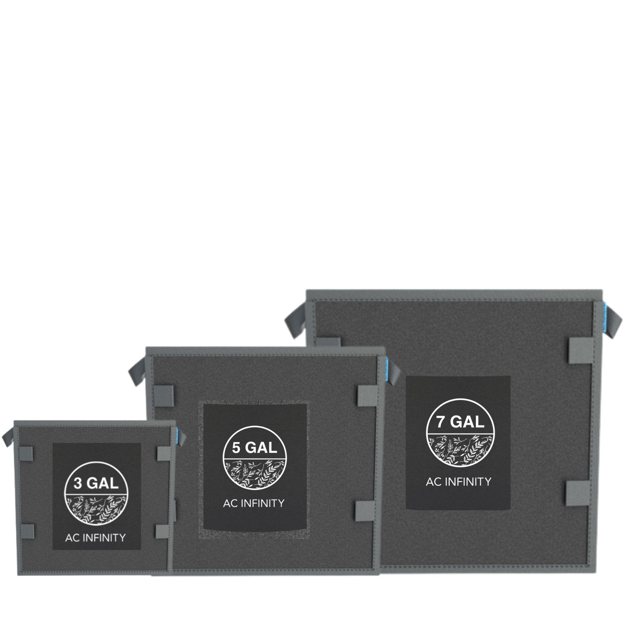 AC Infinity Square Fabric Pots, 5 Pack - Happy Hydro