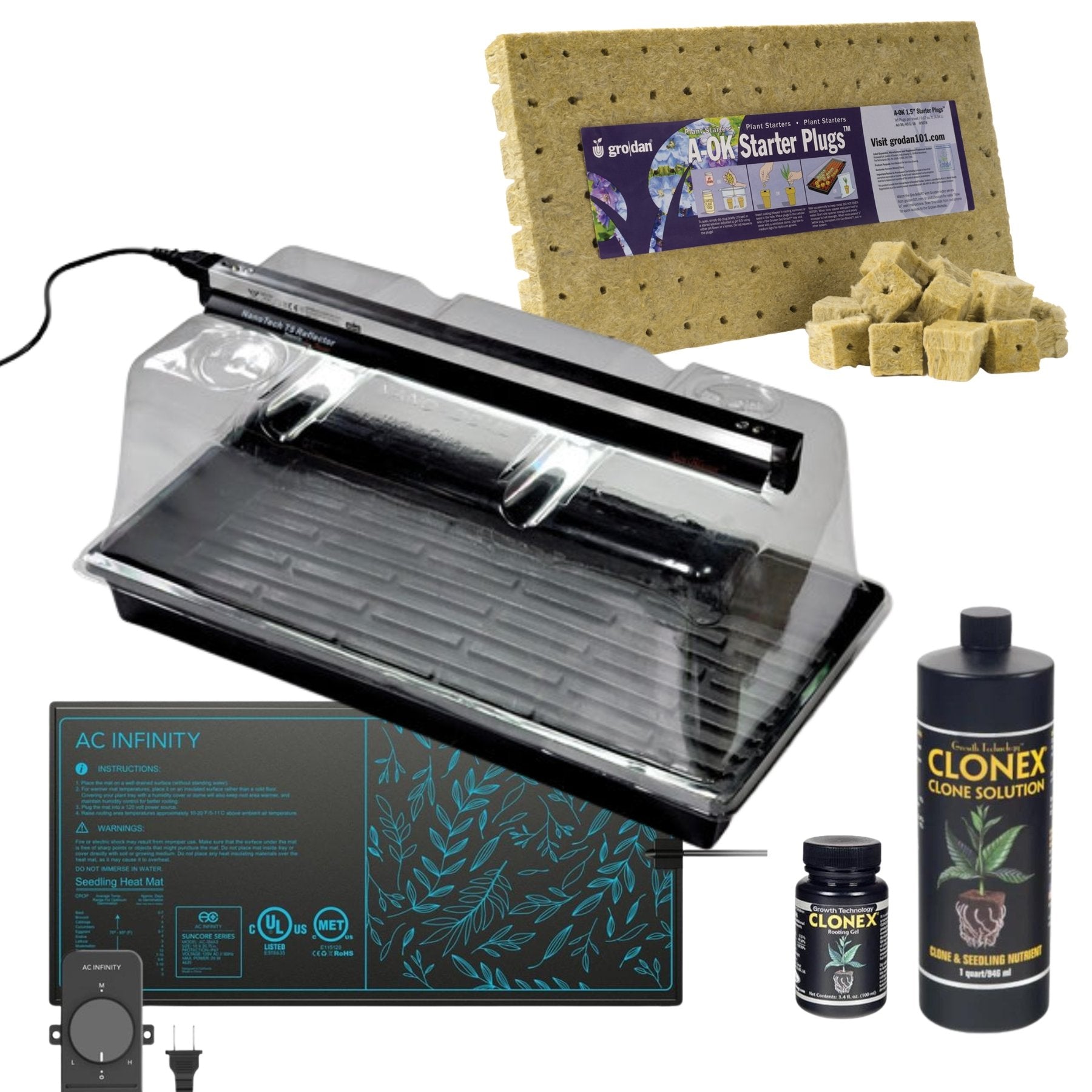 Happy Hydro Seed & Clone Propagation Kit w/ Rockwool - Happy Hydro
